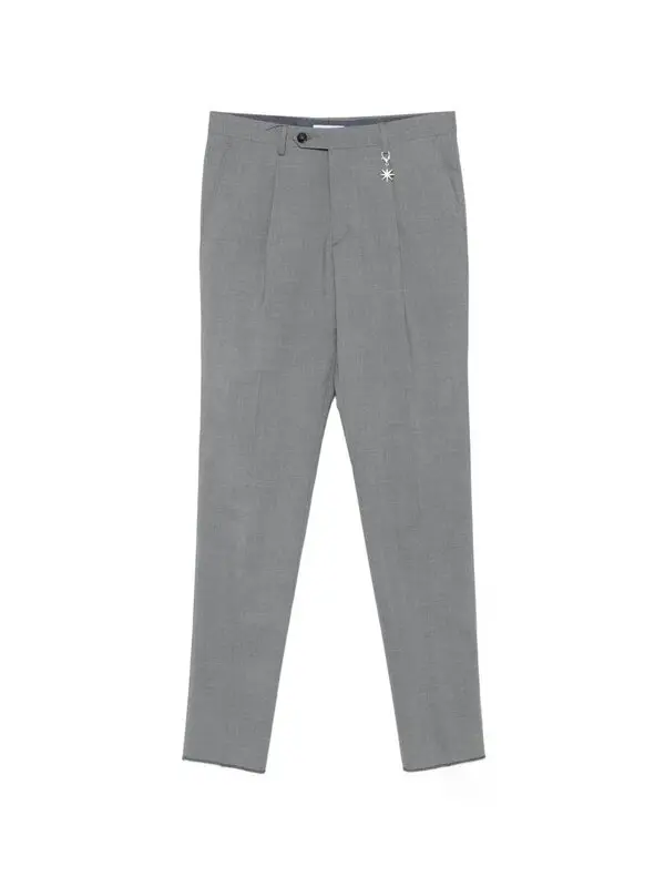 MANUEL RITZ Pleated Trousers With Charm Detail