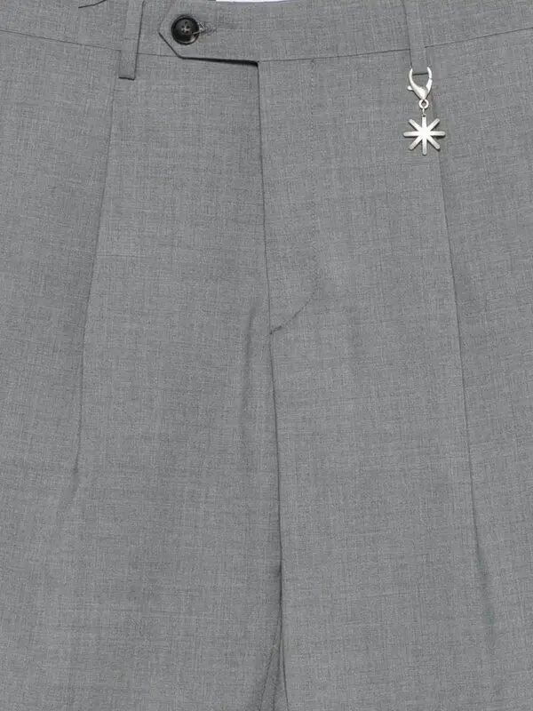 MANUEL RITZ Pleated Trousers With Charm Detail