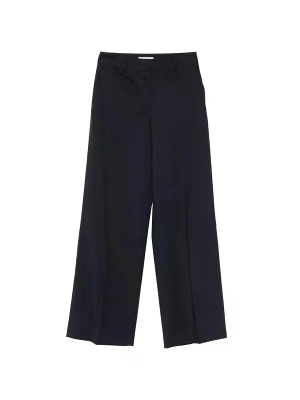 MANUEL RITZ Pressed-crease Wide-leg Trousers - Blue
