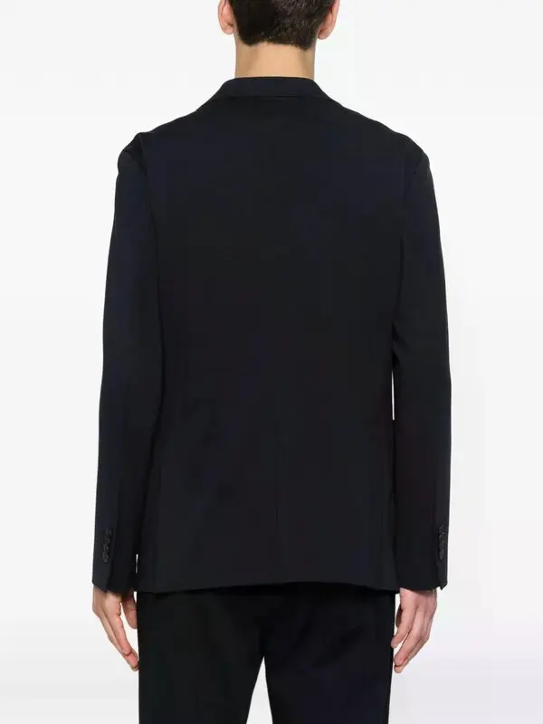 MANUEL RITZ Notched-lapels Patch-pockets Blazer - Blue