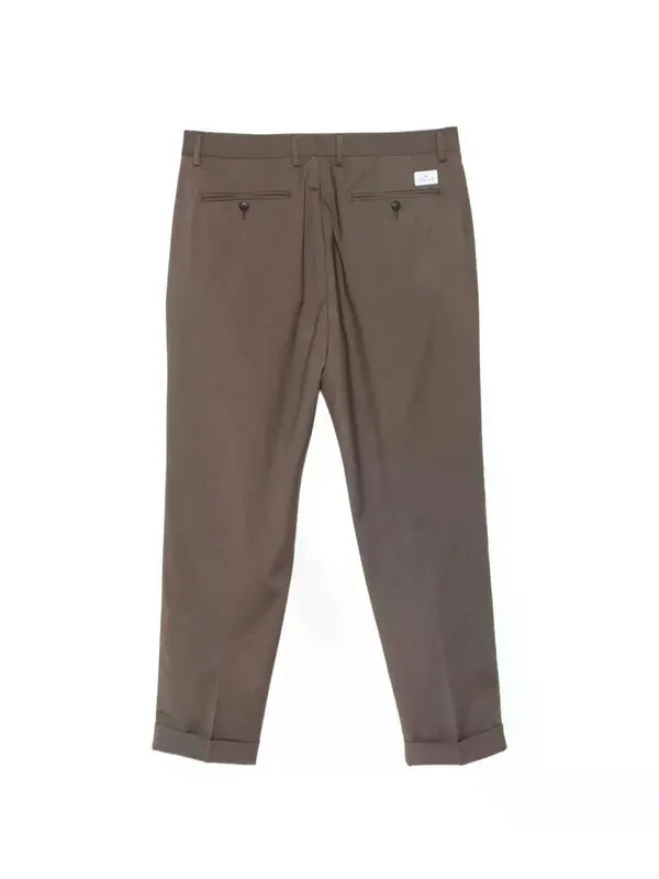 MANUEL RITZ Pleated Turn-up Trousers - Brown