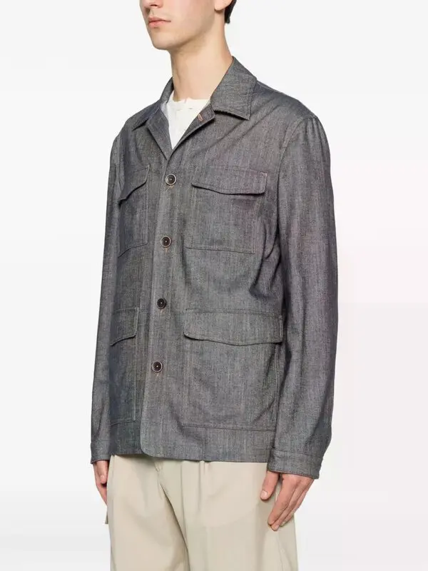MANUEL RITZ Twill Chore Jacket - Brown