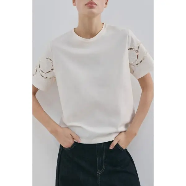 Mango Openwork Embroidered Cotton T-shirt