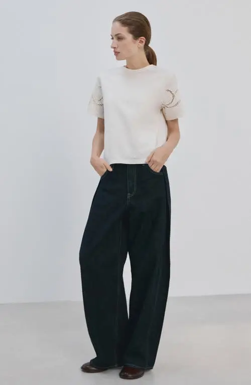 Mango Openwork Embroidered Cotton T-shirt