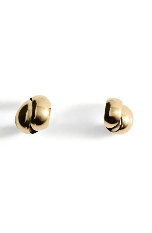 Mango Geometric Stud Earrings - Gold