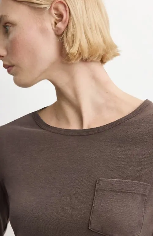 Mango Regular Fit Long Sleeve T-shirt - Brown