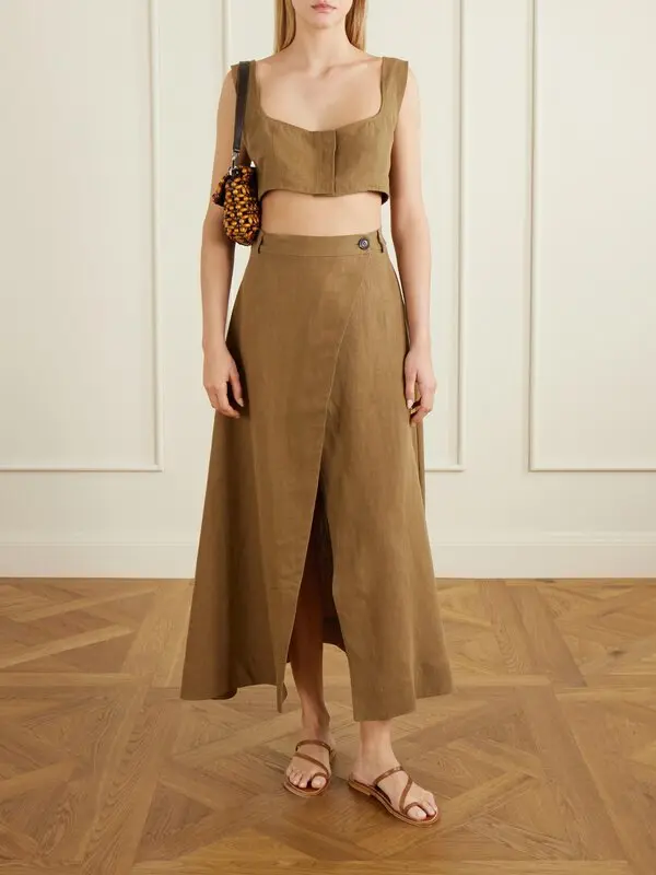 Le Kasha Raqi Linen Maxi Skirt