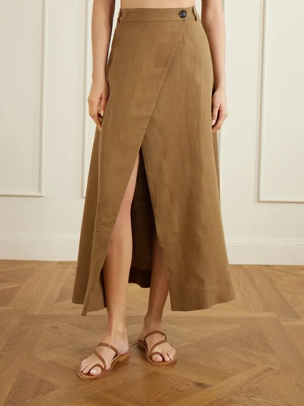 Le Kasha Raqi Linen Maxi Skirt