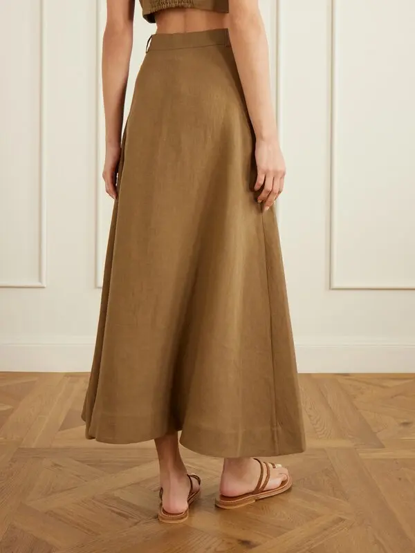 Le Kasha Raqi Linen Maxi Skirt