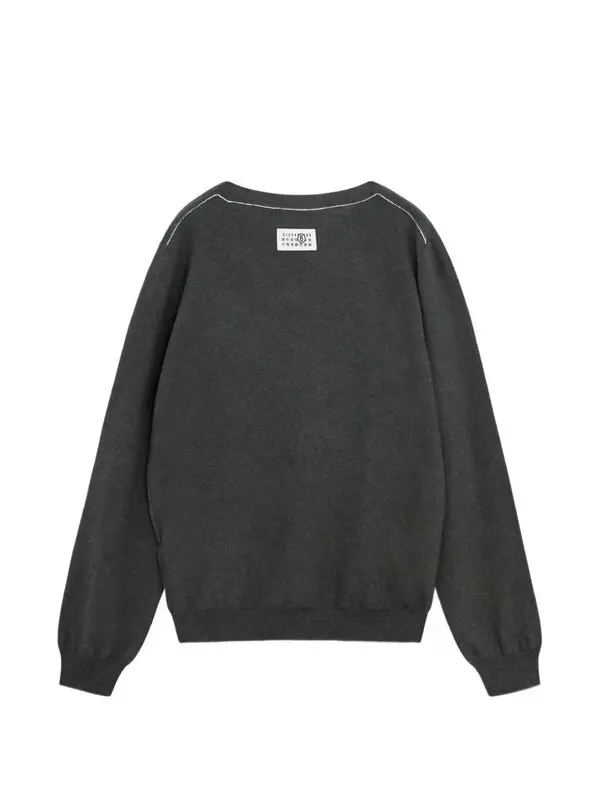 MAISON MARGIELA Long-sleeve Crew Neck Sweater - Grey