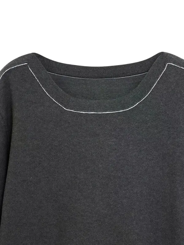 MAISON MARGIELA Long-sleeve Crew Neck Sweater - Grey