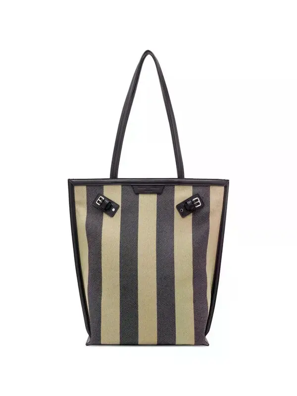 Proenza Schouler North South Days Striped Canvas Tote Bag - Green