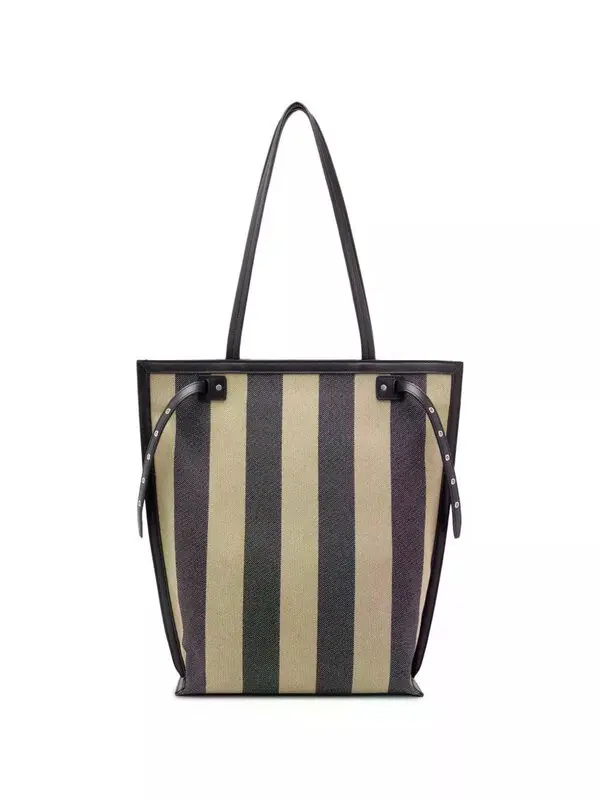 Proenza Schouler North South Days Striped Canvas Tote Bag - Green