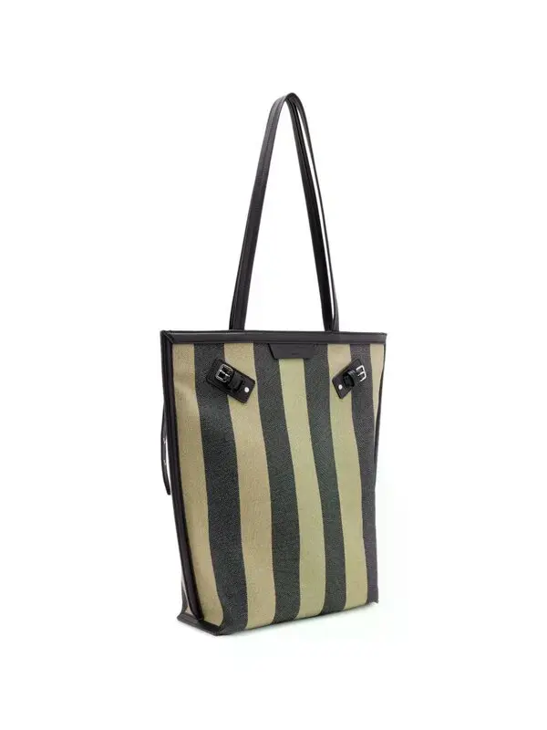 Proenza Schouler North South Days Striped Canvas Tote Bag - Green