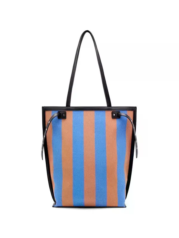 Proenza Schouler North South Days Striped Canvas Tote Bag - Blue