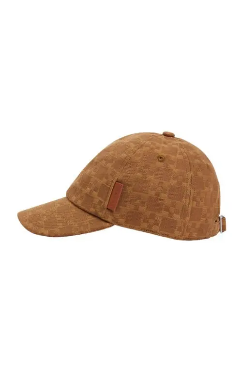 Sandro Denim Baseball Cap With Cross Motif - Camel