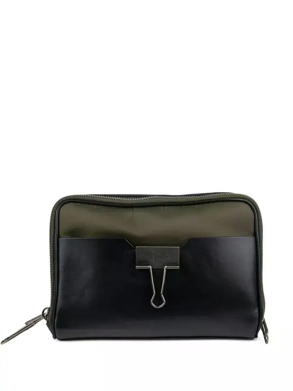 Off-White Logo Clip Messenger Bag - Green