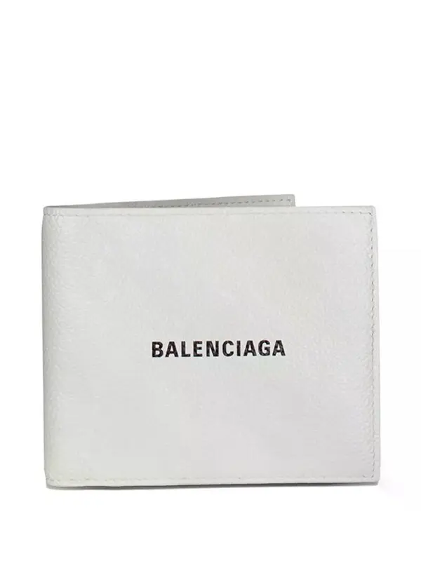 Balenciaga Logo-print Leather Wallet - White