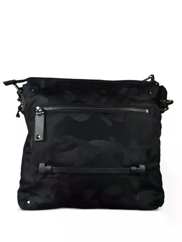 Valentino Garavani Camouflage Messenger Bag - Black