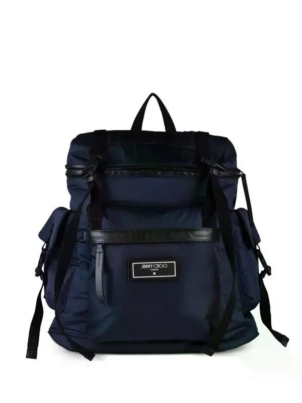 JIMMY CHOO Wixon Logo-plaque Backpack - Blue