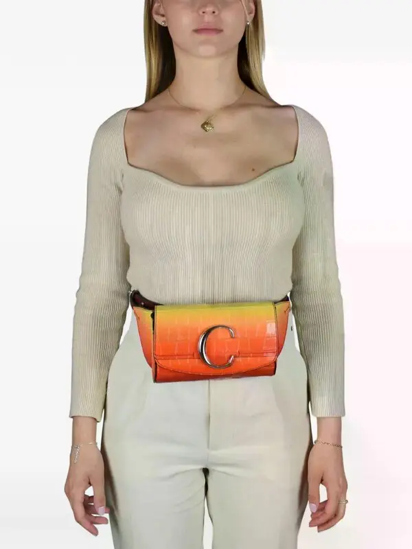 Chloé Crocodile Embossed Belt Bag