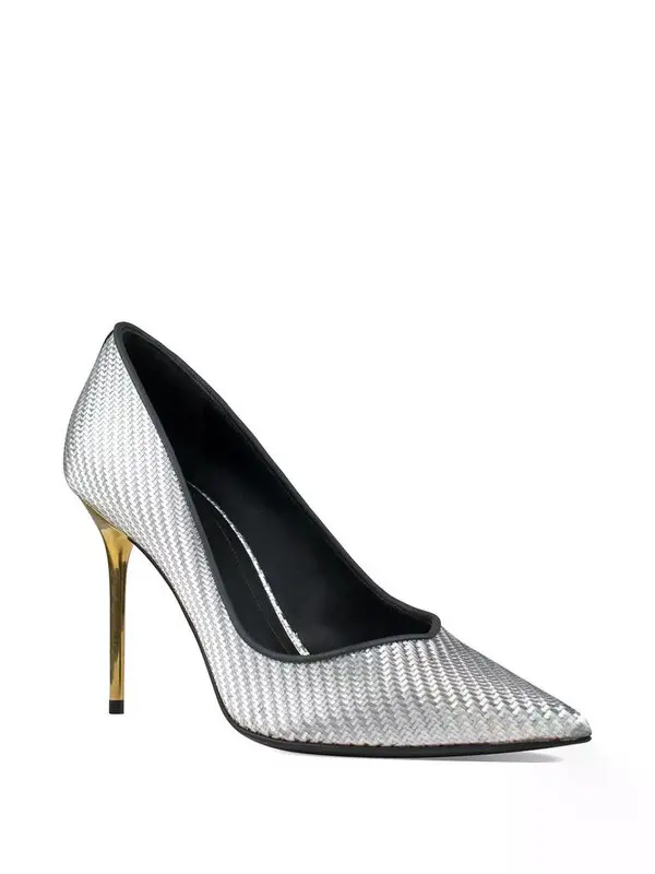 Balmain Metallic Stiletto Pumps