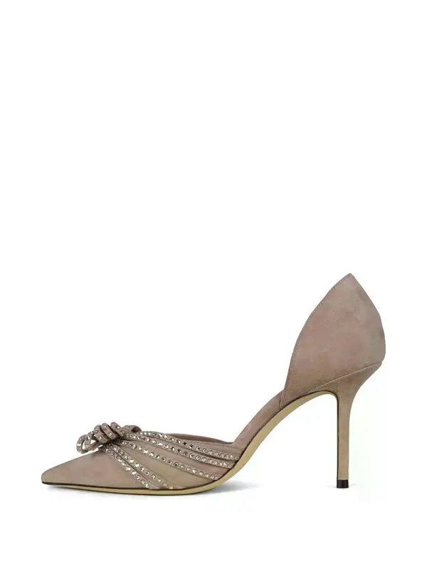 JIMMY CHOO Crystal Embellished Bow Detail Pumps