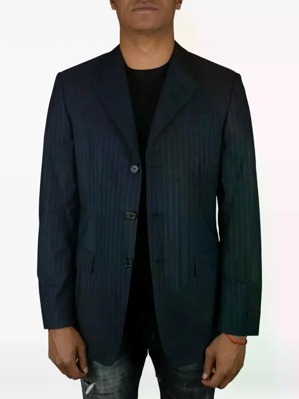 Prada Striped Cotton Button-up Jacket