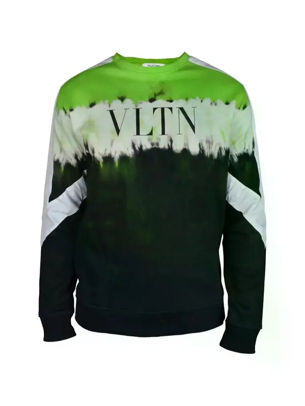 Valentino Garavani Tie-dye Vltn Printed Crew Neck Sweater