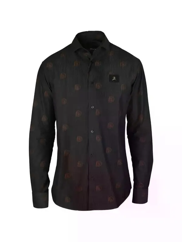 Philipp Plein Striped Skull-print Shirt