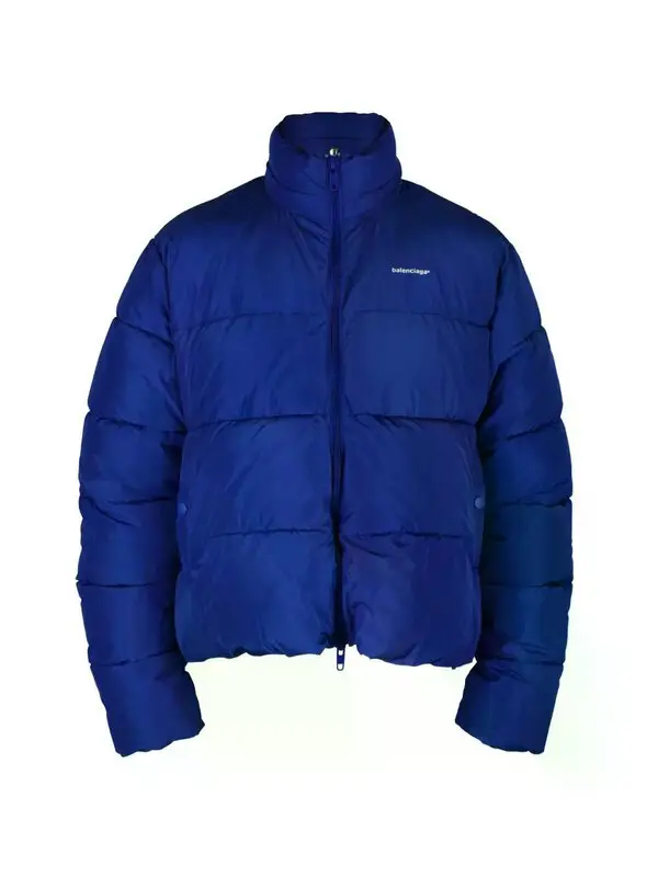 Balenciaga Quilted Logo Jacket - Blue