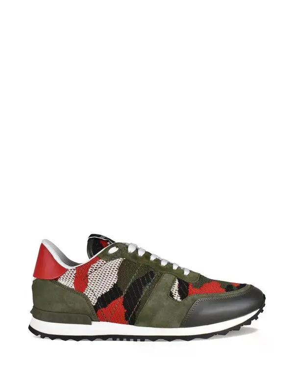 Valentino Garavani Rockrunner Camouflage-pattern Sneakers - Green