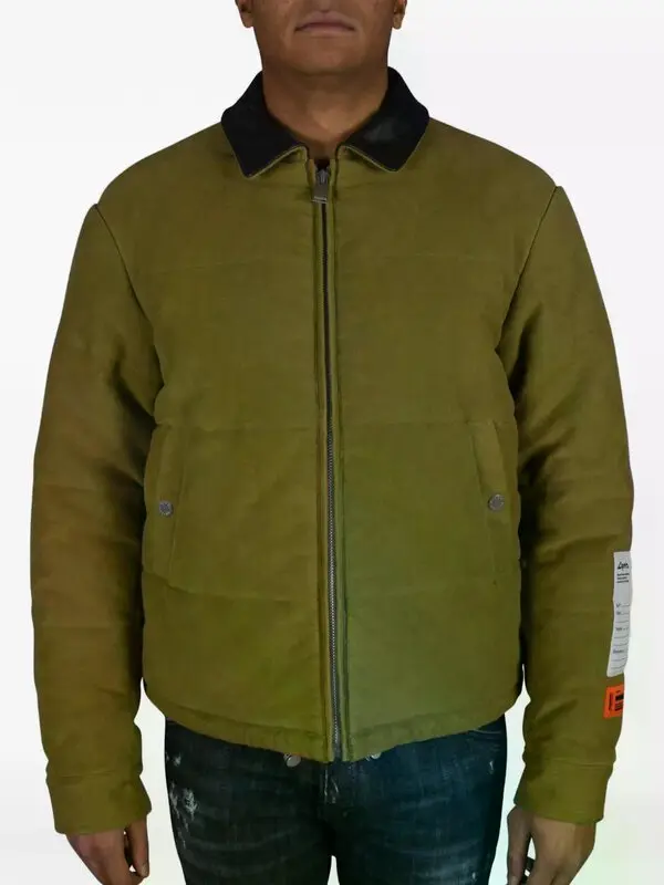 Heron Preston Quilted Jacket With Contrast Collar