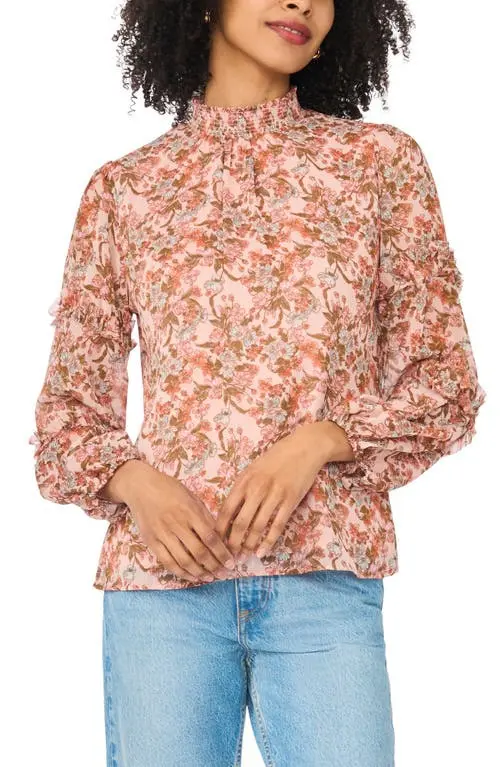 Chaus Floral-print Ruffle Top