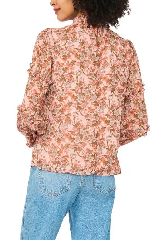 Chaus Floral-print Ruffle Top