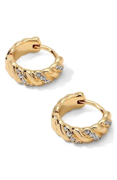MIRANDA FRYE Dahlia Huggie Hoop Earrings - Gold