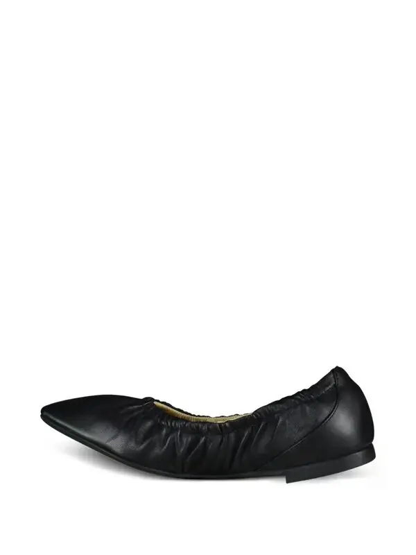 JIMMY CHOO Elastic Square Toe Ballerina Flats