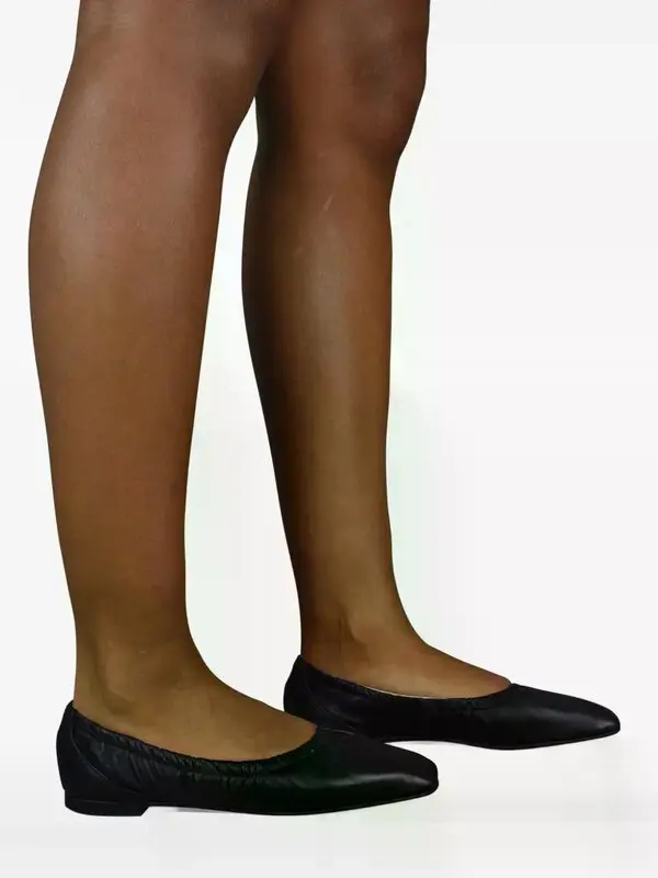 JIMMY CHOO Elastic Square Toe Ballerina Flats