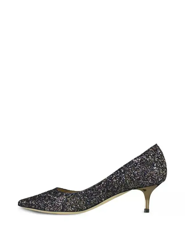 JIMMY CHOO Aza Glitter Pointed-toe Heeled Pumps