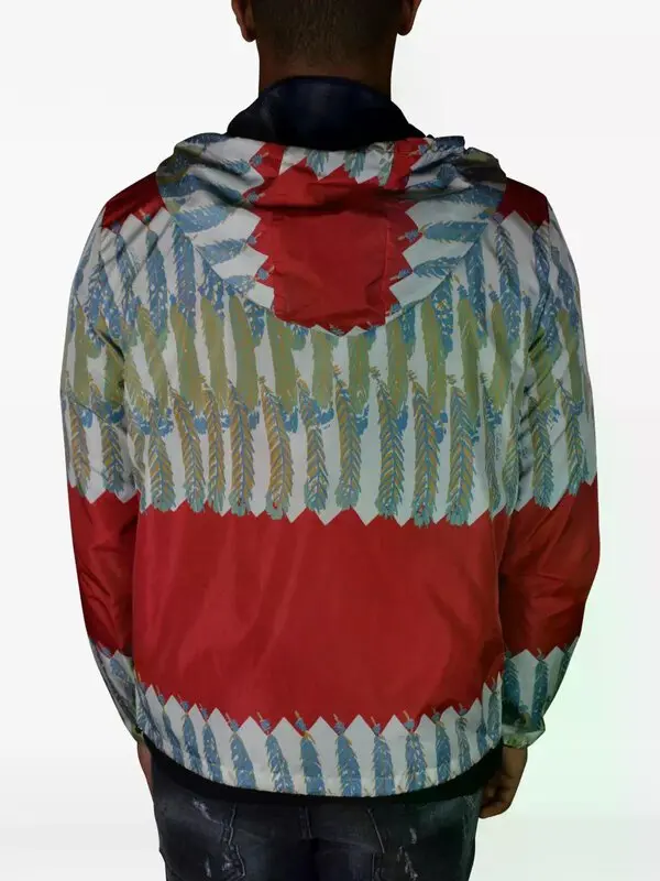 Valentino Garavani Leaf Print Hooded Jacket