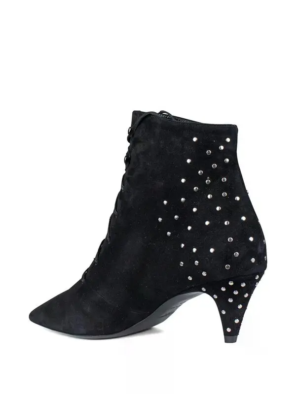 Saint Laurent Kiki Studded Pointed-toe Boots