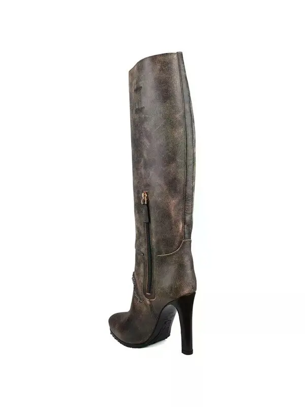 Ralph Lauren Sequined Reptile Leather Boots