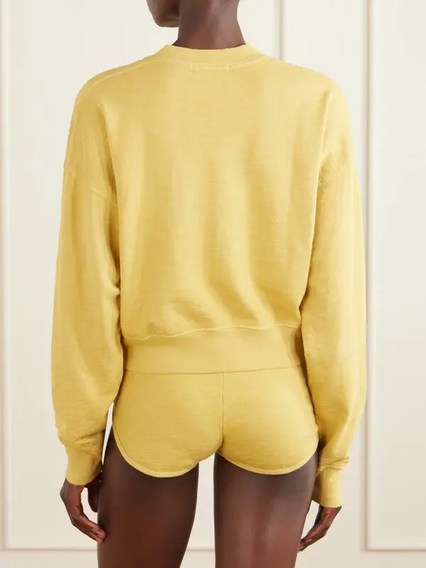 Eterne Cropped Cotton-jersey Sweater