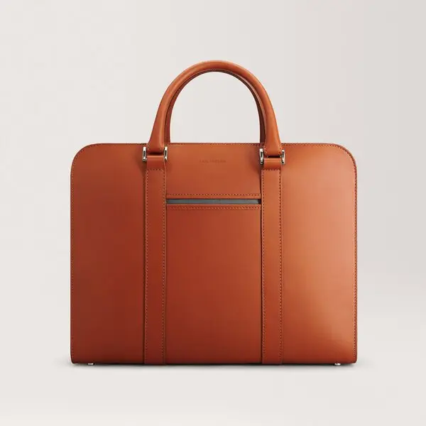 CARL FRIEDRIK Palissy Double Briefcase - Cognac