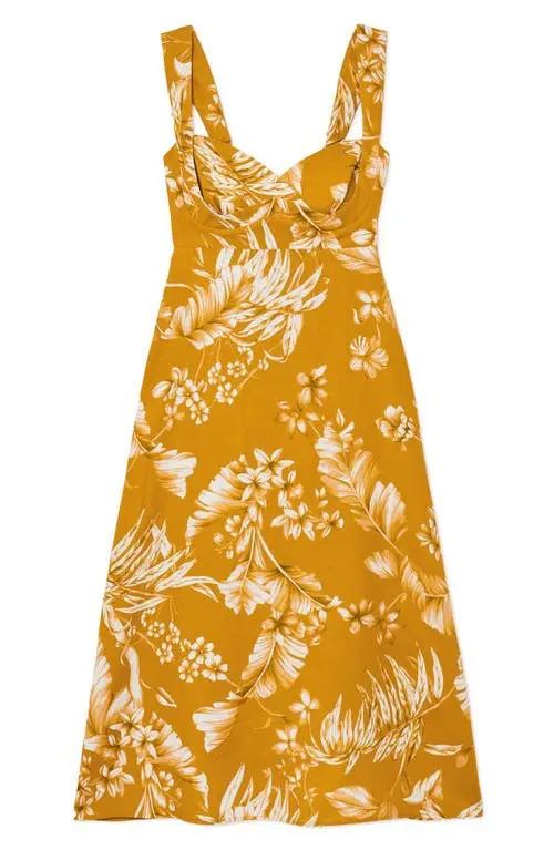 REISS Addison Pleated Linen Sundress