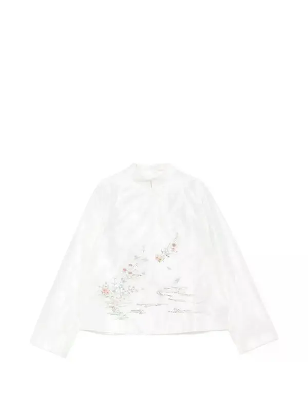 Shiatzy Chen Satin Embroidered Jacket - White