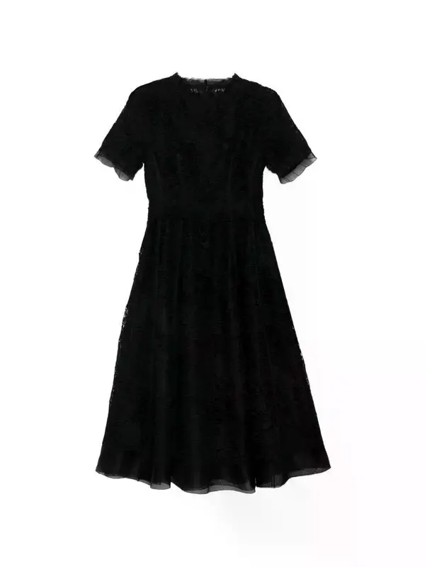 Shiatzy Chen Lace Midi Dress - Black