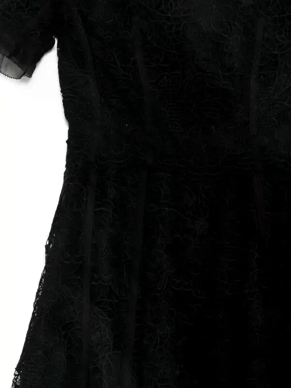 Shiatzy Chen Lace Midi Dress - Black