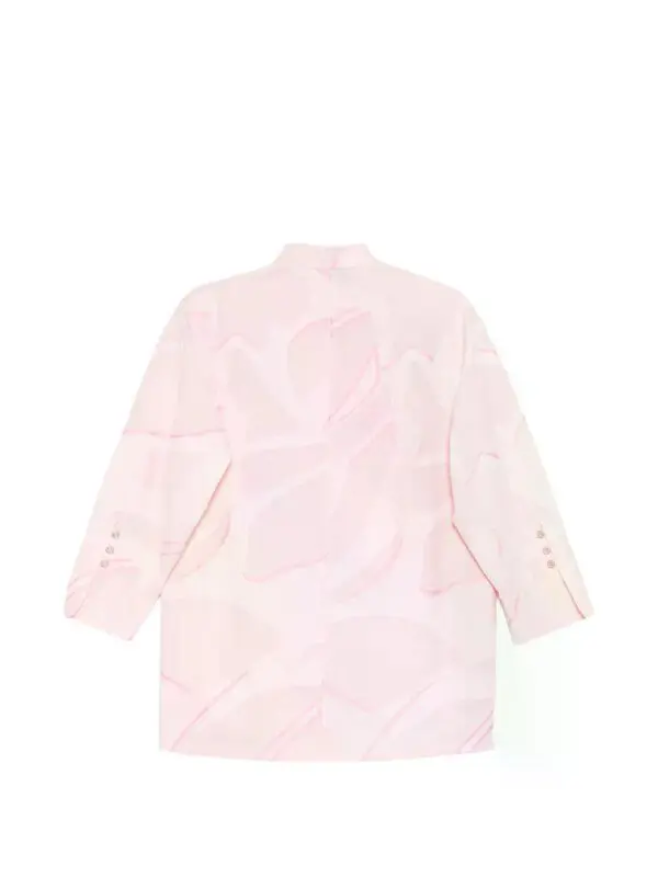 Shiatzy Chen Jacquard Stand-collar Jacket - Pink