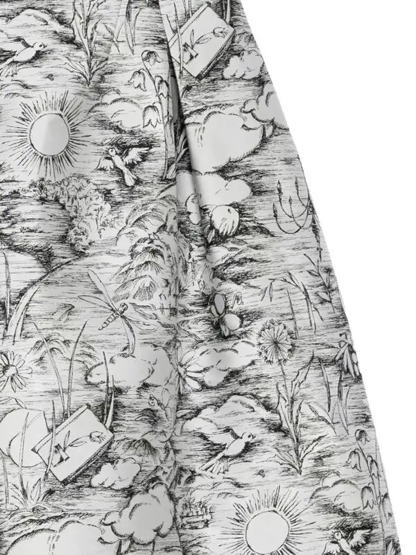 Shiatzy Chen Jacquard Midi Skirt